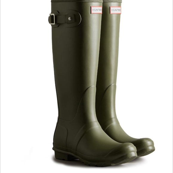 Hunter | Shoes | Hunter Boots Olive Kneehigh Rainboots | Poshmark